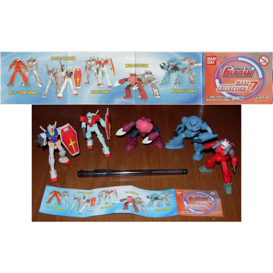 SET 5 Figures Robot GUNDAM Serie PART 7 BANDAI Gashapon - Apecollection