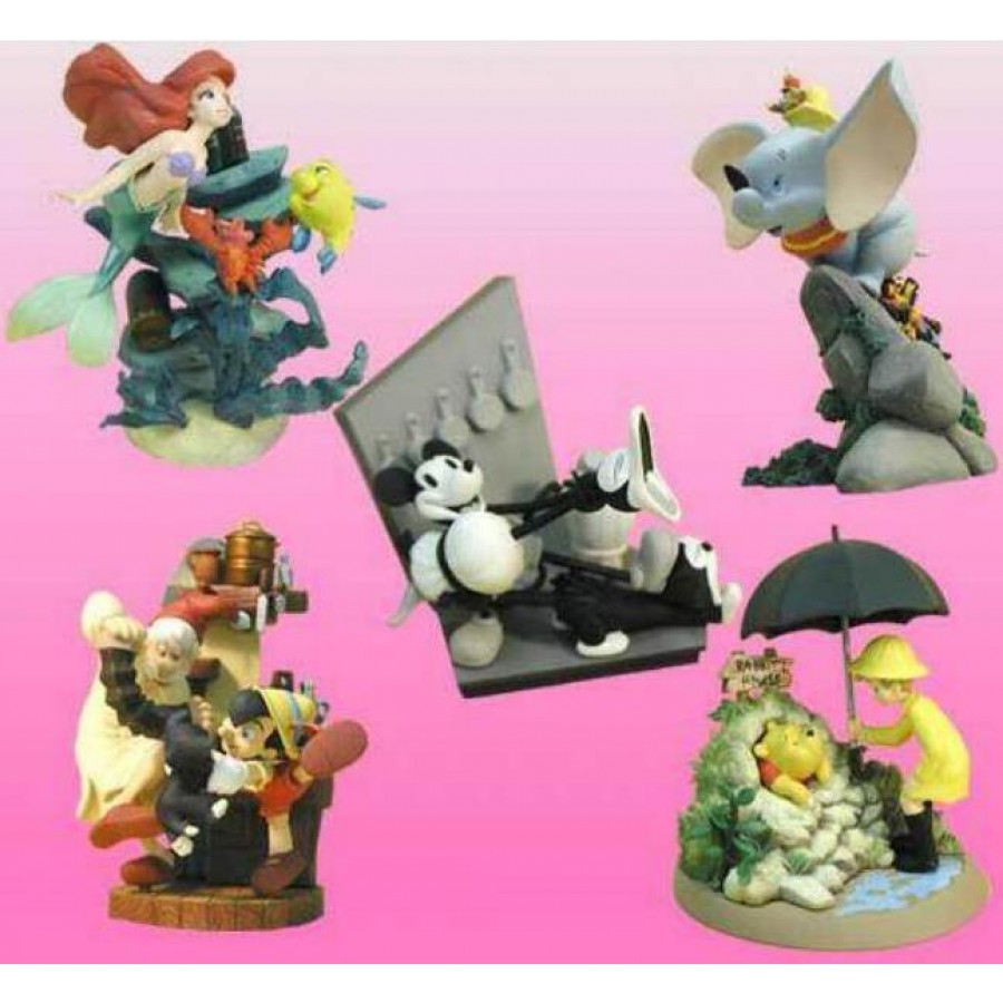 RARO Set 5 Figure DISNEY CINEMAGIC Primo PART 1 Yujin JAPAN Dumbo ...