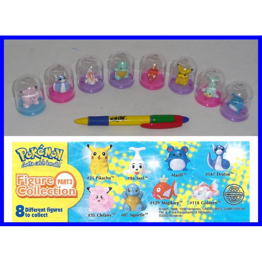 SET 8 Mini Figures POKEMON Capsule PART 3 Original TOMY Rare ...