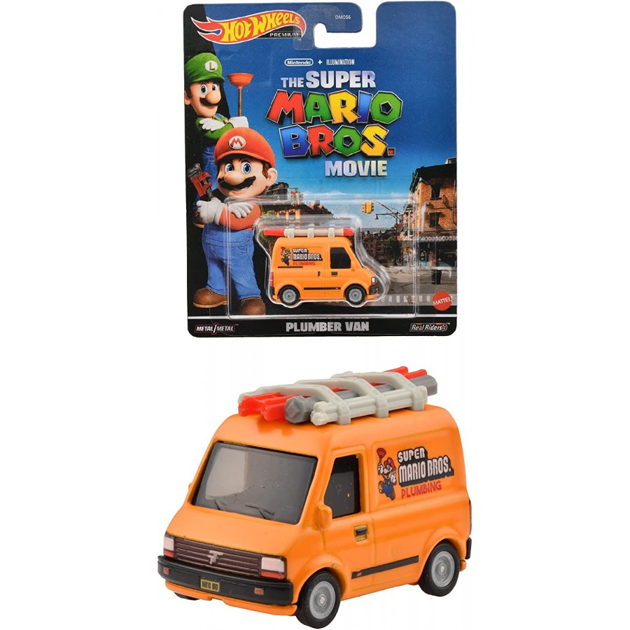 SUPER MARIO BROS Il FILM Die Cast Modellino PLUMBER VAN Furgone Scala 1 ...