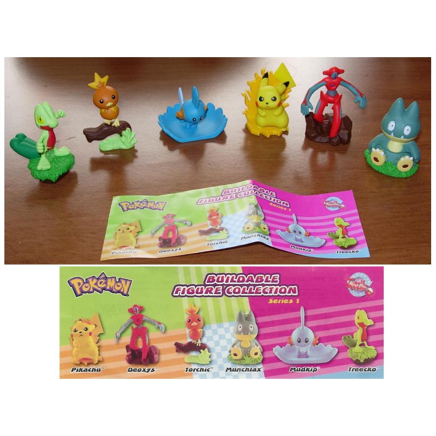 Stupendo SET 6 Figure POKEMON BUILDABLE Deoxys Pikachu Torchic Mudkip ...