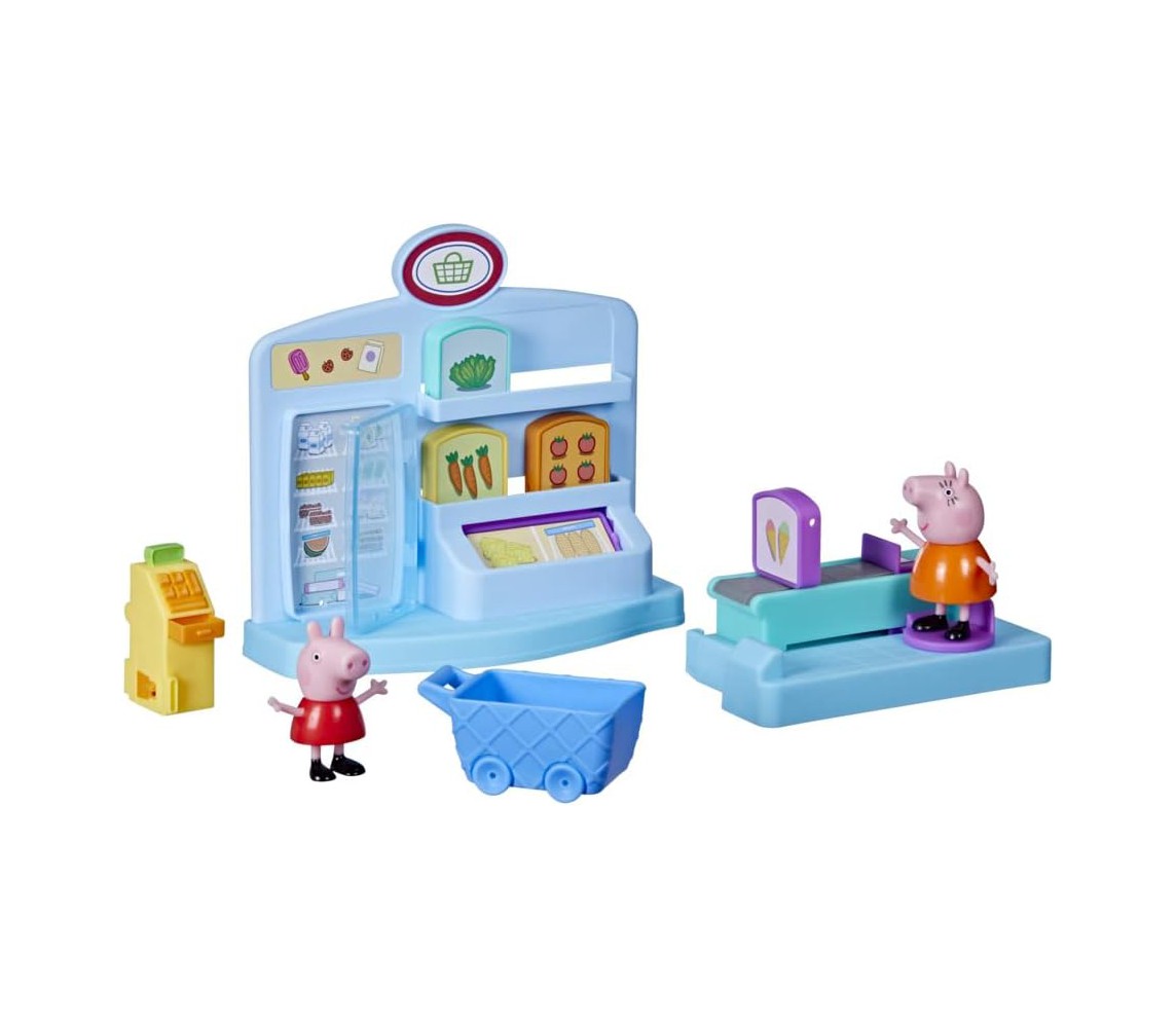 PEPPA PIG Playset SUPERMARKET 2 Figures Peppa and Mommy Pig HASBRO F4410