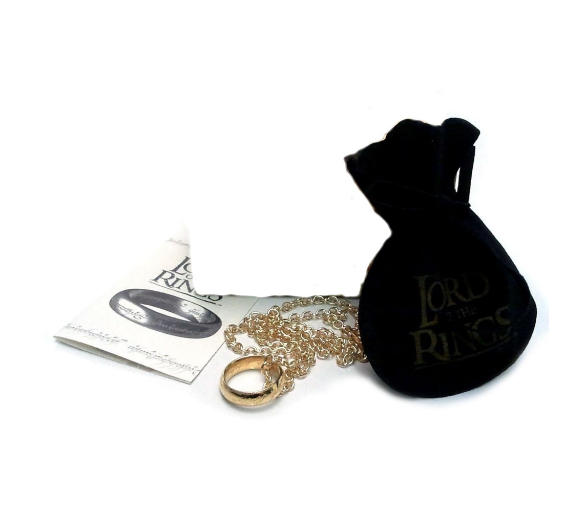 Lord of The Ring THE ONE RING Diameter 21mm Written RED e necklace ...